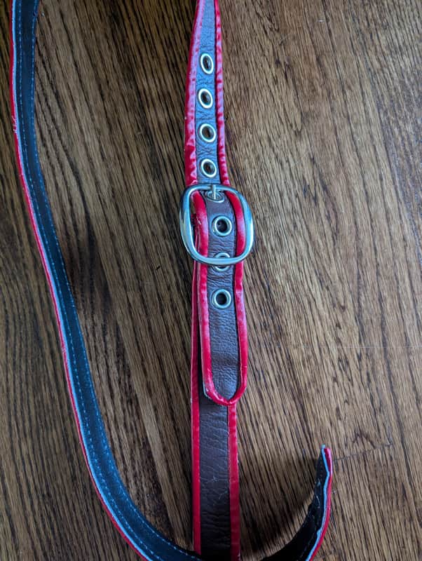 Jodi Head Brown and Red Patent Leather 1" Strap | Reverb