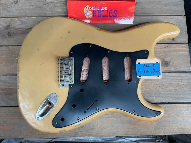Real Life Relics Strat® Stratocaster® Body Aged Butterscotch | Reverb