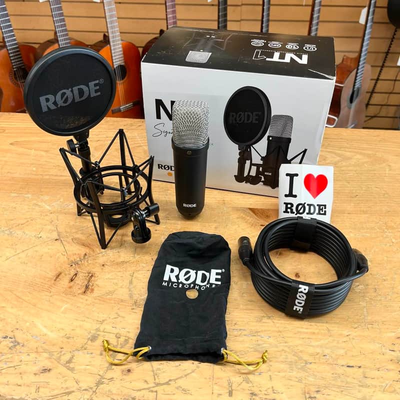 Rode NT1 Signature Series Black Large-Diaphragm Studio | Reverb