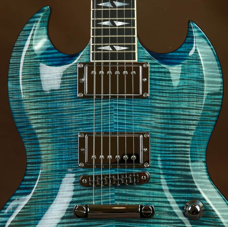 Gibson SG Figured Maple Blue Electric Guitar | Reverb Canada