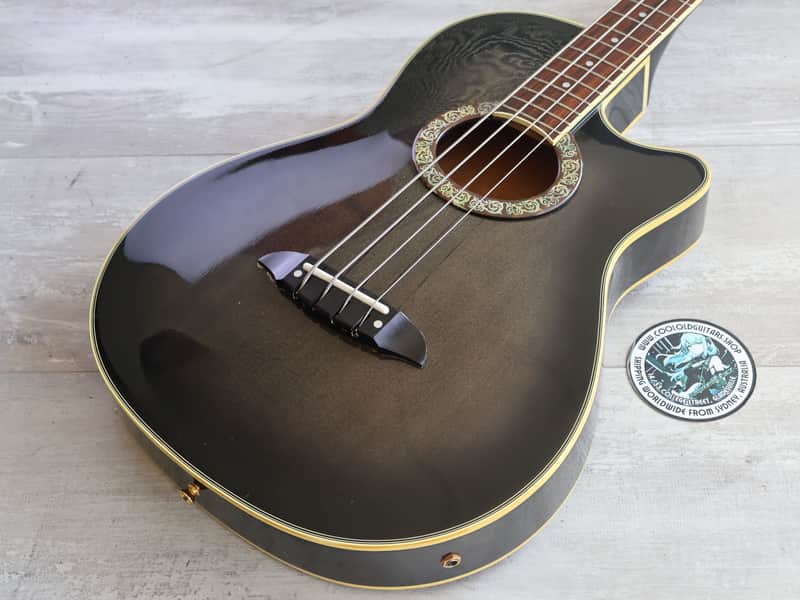1990 Greco GEB-1000 Acoustic Bass (Charcoal Burst) | Reverb