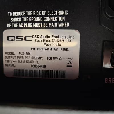 QSC PLX1804 PLX2 Series Compact Rack-Mounted Power Amp with | Reverb