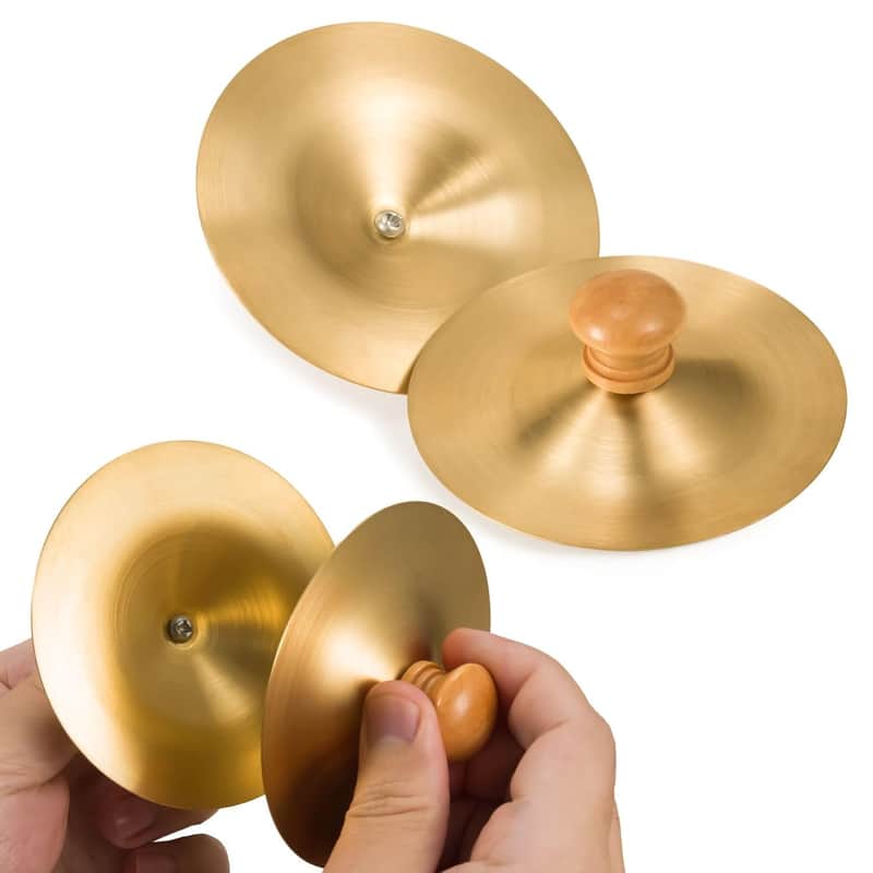 1 Pair 3.5 Inch Hand Cymbals, Small Copper Finger Cymbals For | Reverb
