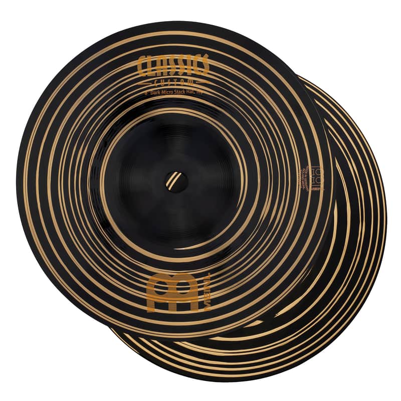 ~NEW!~ Meinl CC8DAH Classics Custom Dark 8" Micro Stack Hats | Reverb