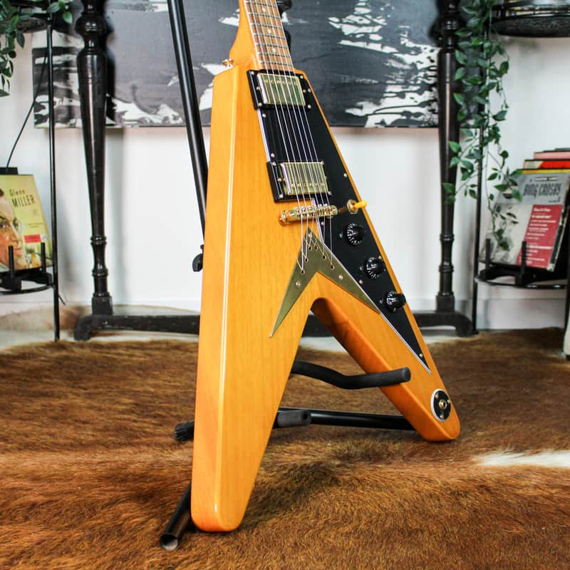 Preowned 2020 Epiphone '58 Flying V Electric Guitar - Natural | Reverb