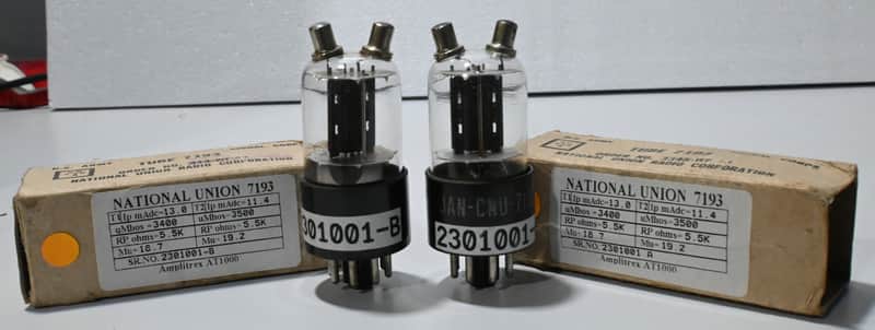 National Union 7193 / 2C22 Black Plate Made in USA Aplitrex | Reverb