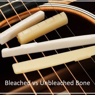 AxeMasters UNBLEACHED BONE Nut and Saddle Set handmade for | Reverb