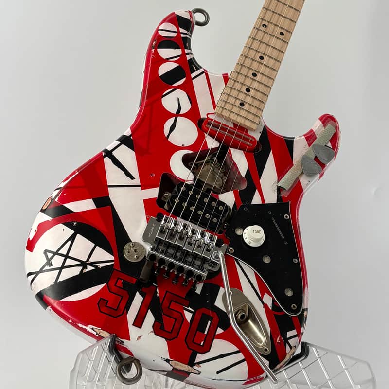 'FrankenCIRCLES' Custom Edward Van Halen EVH Frankenstrat Art | Reverb