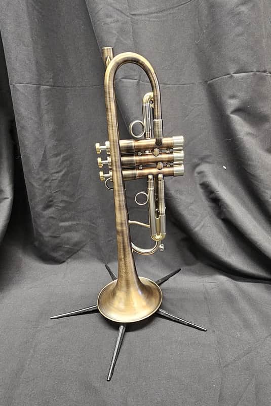 Adams A4 Custom Bb Trumpet w/ Satin Gold Brass Bell, Nickel | Reverb