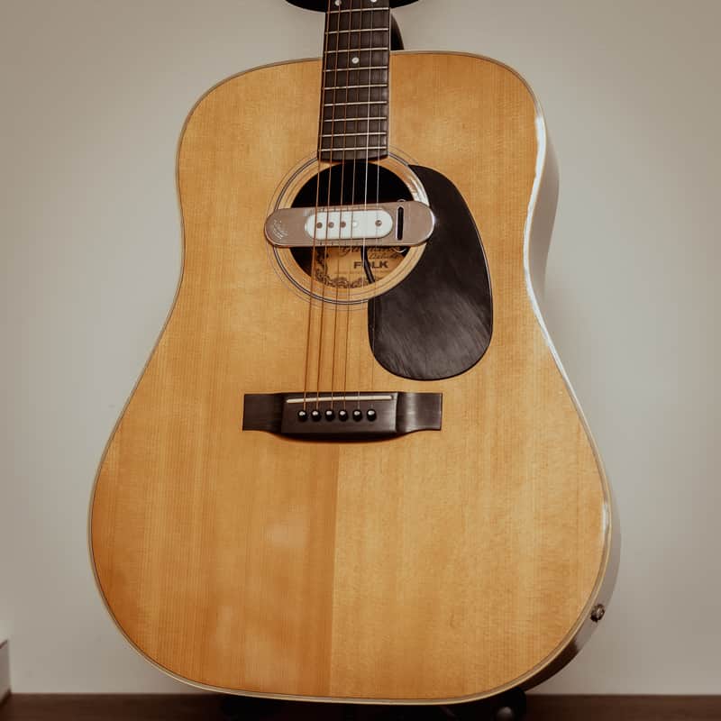 1970s Yamaki Deluxe Folk AY333 Dreadnought Acoustic-Electric | Reverb