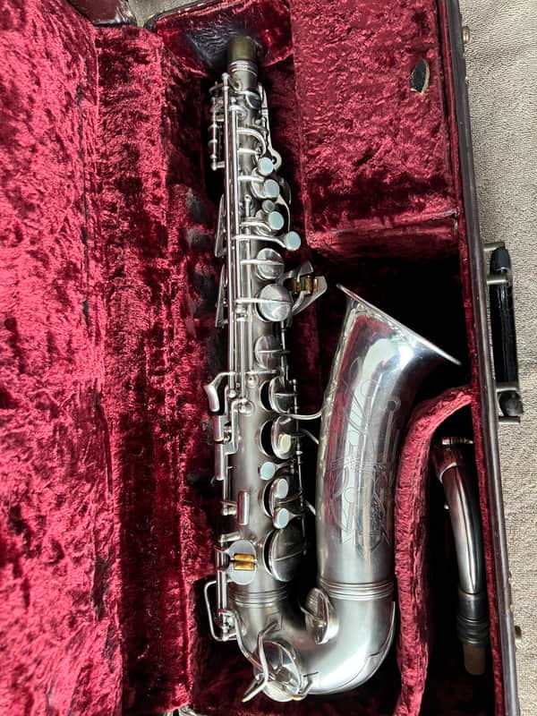 C.G. Conn Chu Berry Transitional Alto Sax 1933 - Silver | Reverb