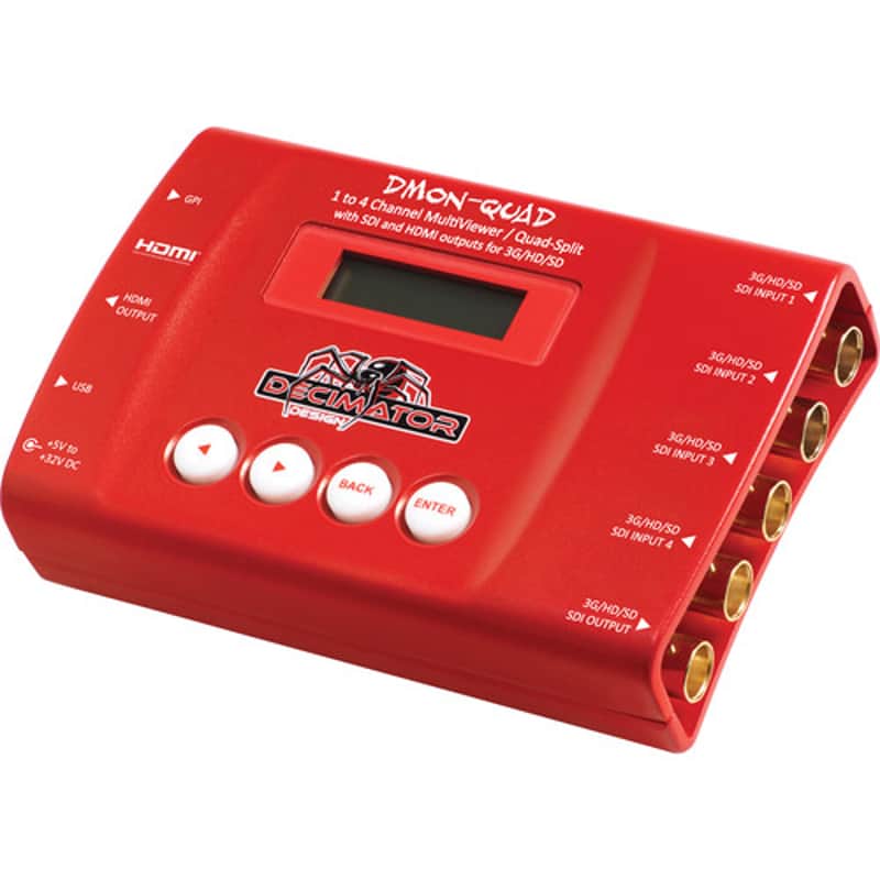 Decimator Design DMON-QUAD 4-Channel 3G-SDI Multiviewer | Reverb