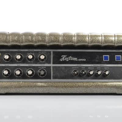 Kustom 250 2 Channel Bass Guitar Amplifier Head Silver Tuck | Reverb