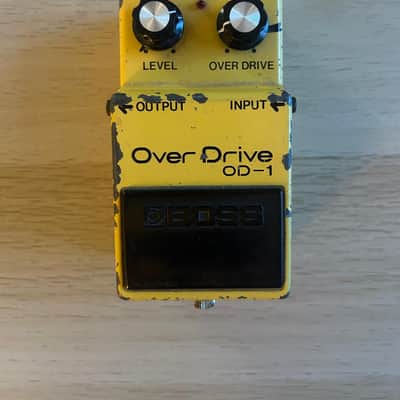 Boss OD-1 Over Drive (Black Label) 1977 - 1985 - Yellow | Reverb