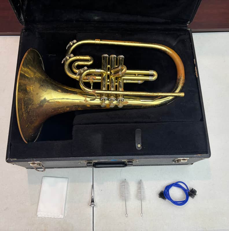 Blessing M-400 Mellophone — Lacquered Brass, Hard Case + | Reverb
