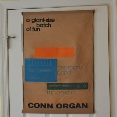 Conn Conn Organ advertising display banner 1960's A Giant | Reverb