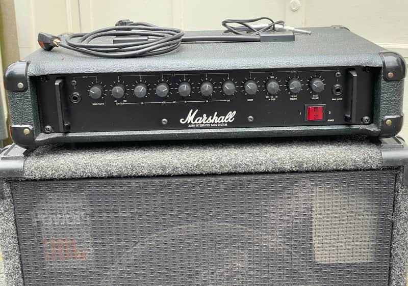 Marshall 3520 200W bass amp head and 1x15" JBL cab, barely | Reverb