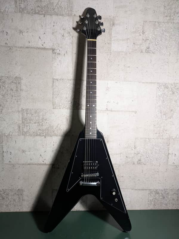 Greco Flying V FV600 1978 Black MIJ Japan Vintage 1H MOD | Reverb