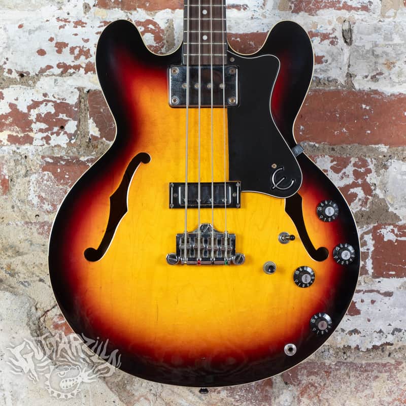 Epiphone Rivoli II Sunburst Semi Hollow Short Scale Bass 2000 | Reverb