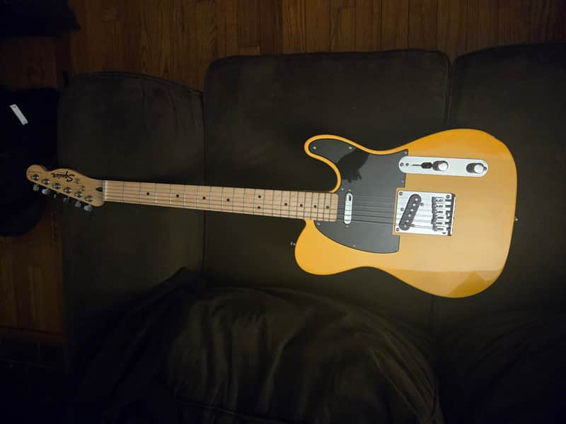 Squier Telecaster - Gloss Maple Yellow | Reverb