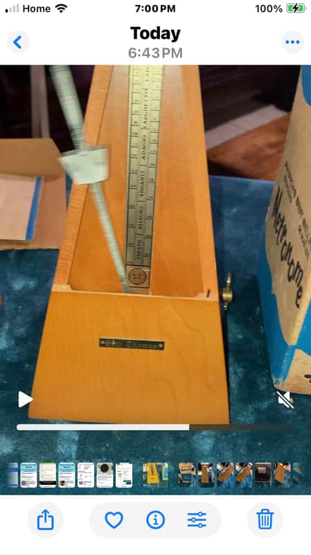 Vintage USA Seth Thomas Keywound Metronome in Original Box | Reverb
