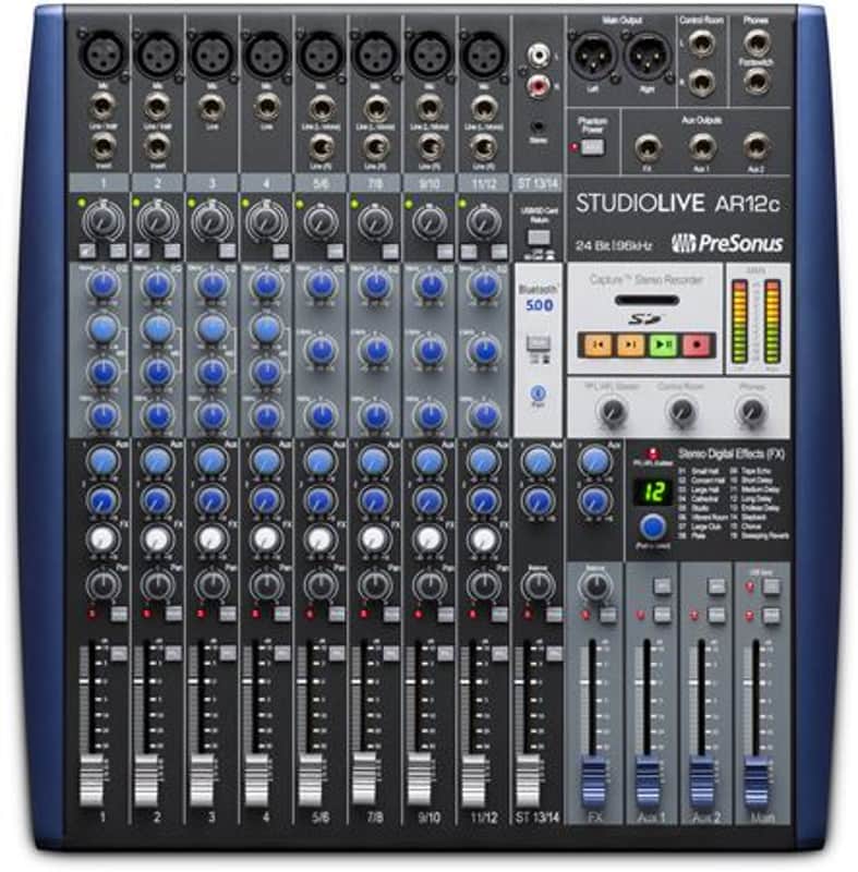 PreSonus StudioLive AR12c 12-Channel Hybrid Digital Analog | Reverb