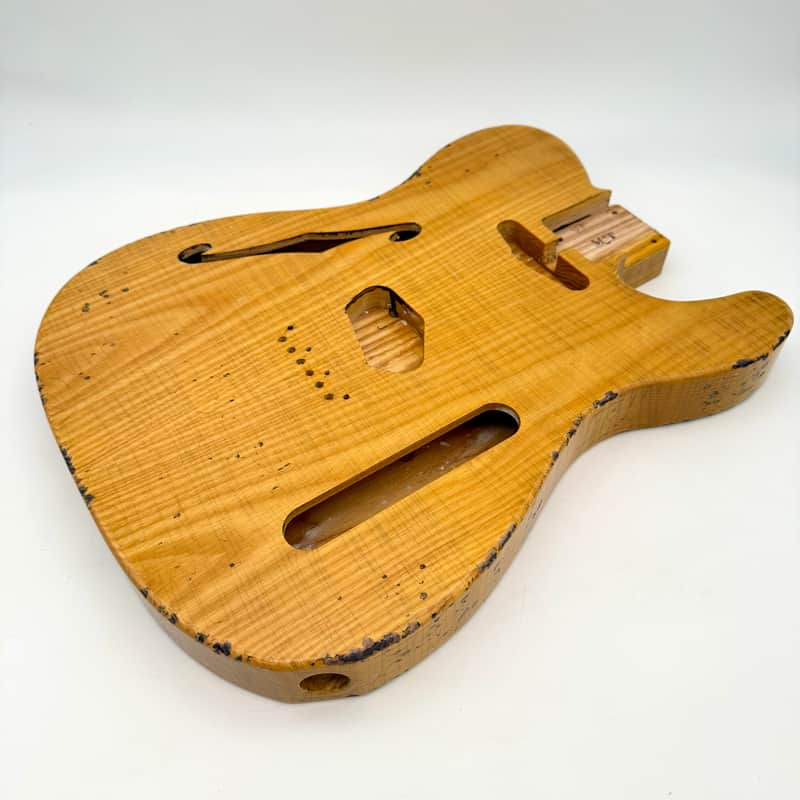 MJT Telecaster Body Thinline Ash Relic Nitro Light mjt6580 | Reverb