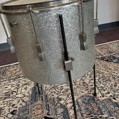 Ludwig Clubdate 15x12" Floor Tom - Silver Sparkle (1960s) | Reverb
