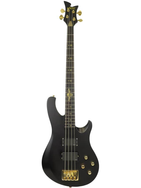 Schecter Johnny Christ Signature Bass Guitar in Satin Black | Reverb