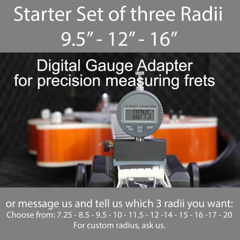 Digital Gauge Radius Blocks precision measuring frets | Reverb Canada