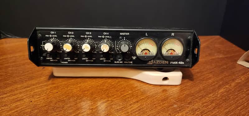 Azden FMX-42a portable microphone or line video mixer incl | Reverb