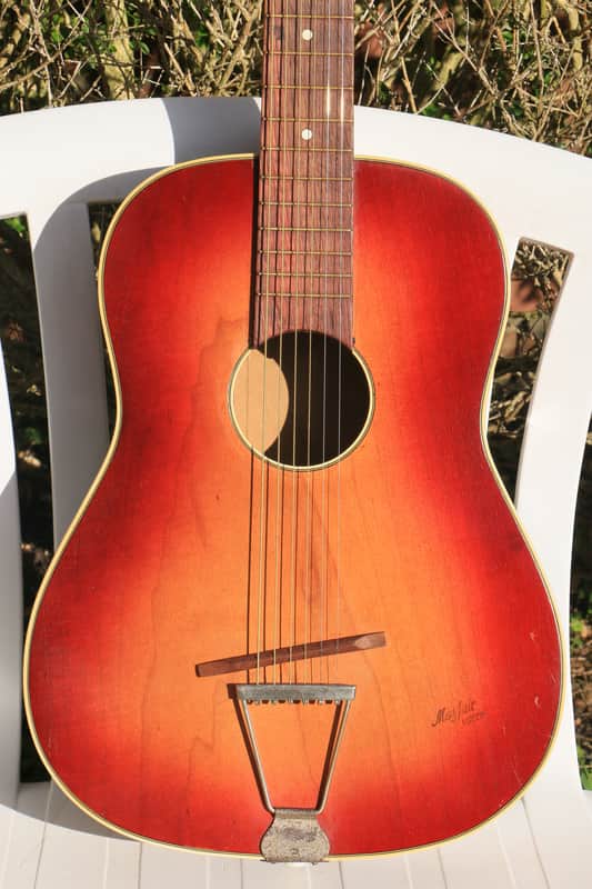 MAYFAIR Parlour-style ACOUSTIC GUITAR Vintage CHERRY RED | Reverb UK