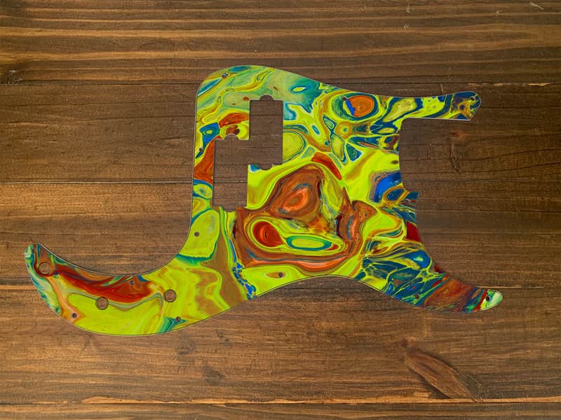 Carmedon P Bass Psychedelic Pickguard, The Brothers Series, | Reverb