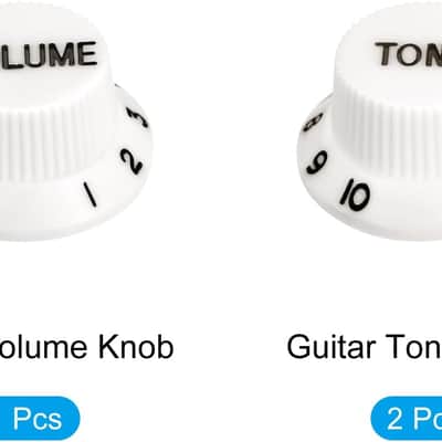 Speed Control Knobs 6mm 1 Volume 2 Tone Top Hat Guitar Bell | Reverb