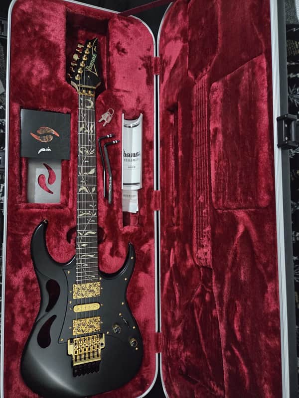 Ibanez Pia Onyx Black Steve Vai Signature Guitar New Unplayed | Reverb