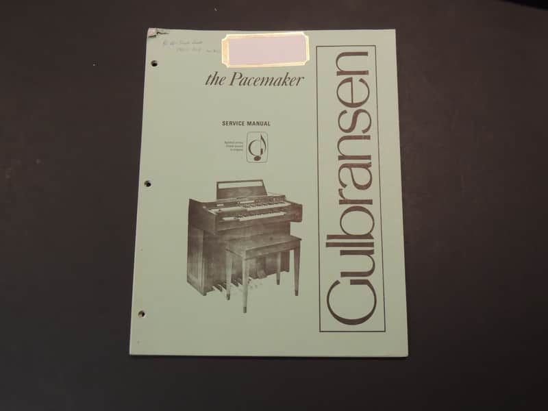 Gulbransen The Pacemaker Service Manual [Three Wave Music] | Reverb