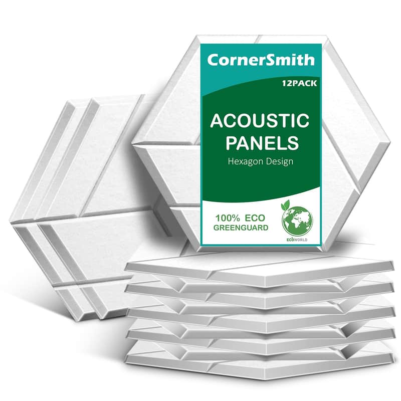 16-Pack High Density Acoustic Panels With Self Adhesive, | Reverb