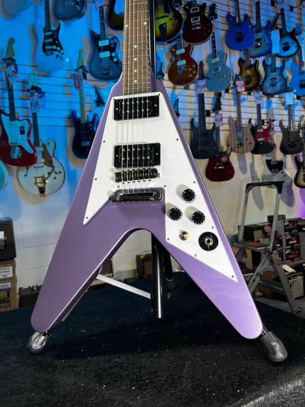 Epiphone Kirk Hammett 1979 Flying V Electric Guitar - Purple | Reverb