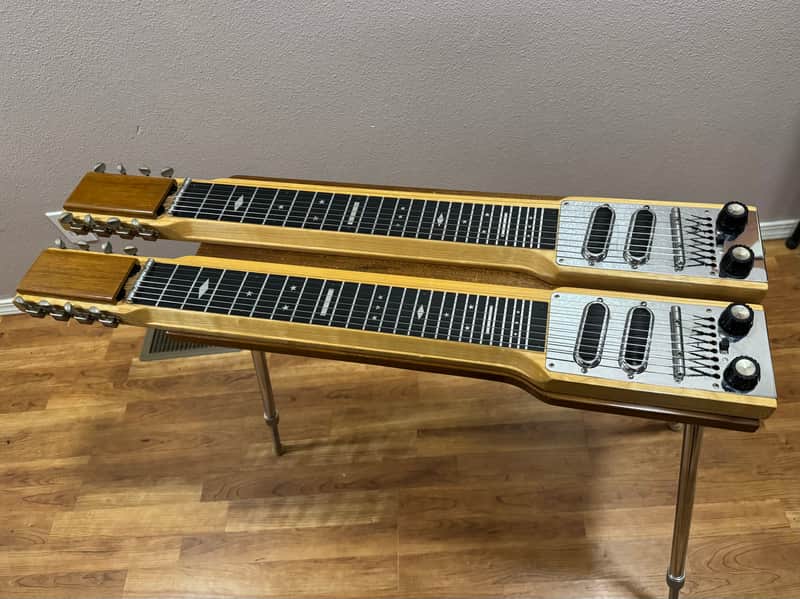 1958 Magnatone Lyric Double Neck Steel Guitar G-85-DW | Reverb
