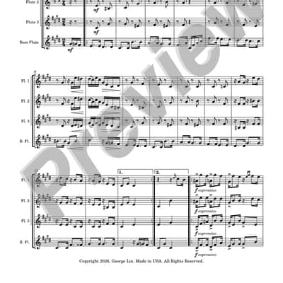 Flute Sheet Music - Odeon (Ernesto Nazareth). Arranged for | Reverb