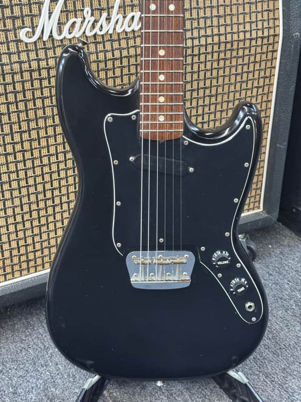 Fender Musicmaster with Rosewood Fretboard 1978 - Black | Reverb