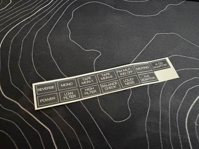 Sansui 7000, Eight, Eight Deluxe push button stickers | Reverb Canada