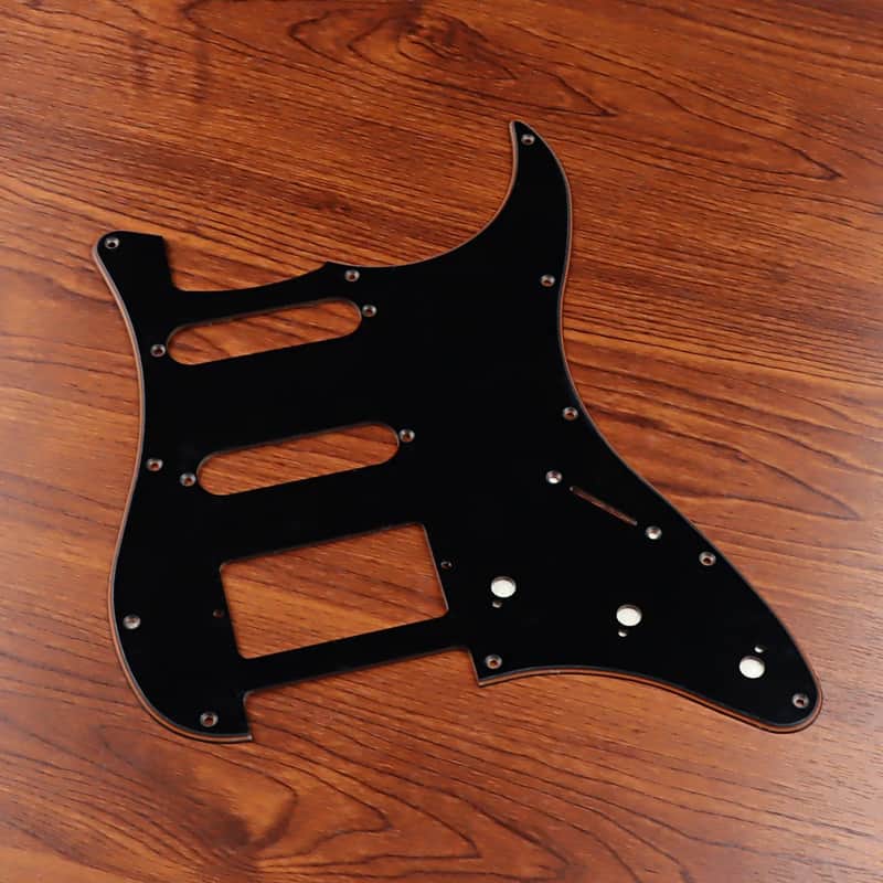 Black SSH Guitar Stratocaster Style Pickguard Scratch Plate | Reverb