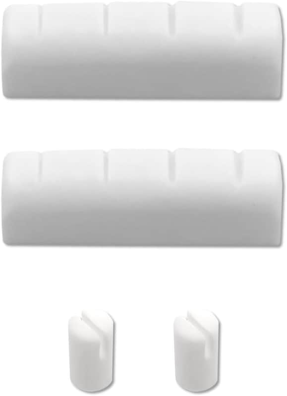 2-Pack Bone Banjo Nuts Set, 5th String Nut & Head Nut for 5 | Reverb