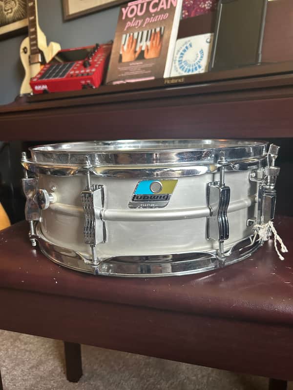 Ludwig No. 404 Acrolite 5x14" 8-Lug Aluminum Snare Drum with | Reverb