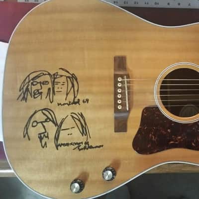 Guitar vinyl sticker Gibson J-160E Peace Montreal | Reverb UK