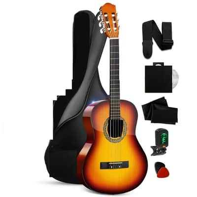 39" 6-String Classic Guitar w/ Tuner and Accessory Kit | Reverb