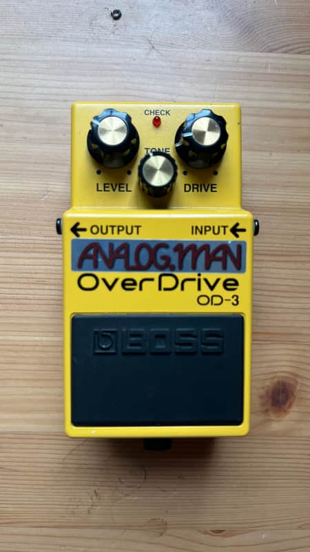 Boss OD-3 OverDrive Analogman Super Mod - Yellow | Reverb