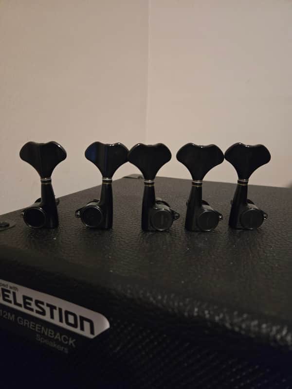 Gotoh GB707 Bass Tuning Machines Black Chrome L3R2 5 String | Reverb