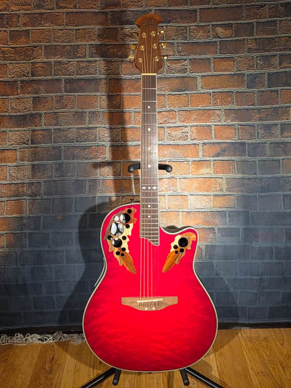 Ovation Celebrity CS257 Elite Super Shallow Ruby Red | Reverb